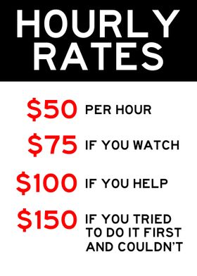 'HOURLY RATES Funny USA' Poster by Atomic Chinook | Displate