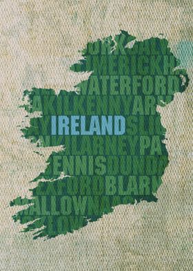 'Ireland Country Word Map' Poster by Design Turnpike | Displate