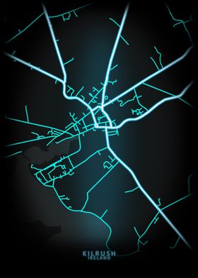 'Kilrush Ireland City Map' Poster by City Map Art Prints | Displate