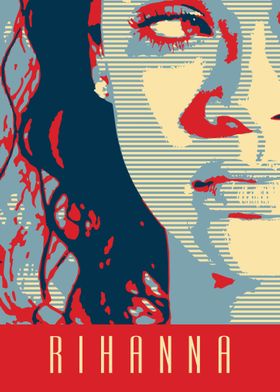 Robyn Rihanna Fenty' Poster By Izmo Scribbles Displate