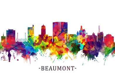 'Beaumont Texas Skyline' Poster by Towseef Dar | Displate