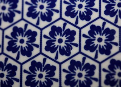 'Blue flowers pattern plate' Poster by BakalaeroZz Photography | Displate