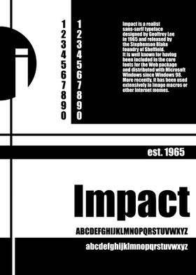 'Impact Typography' Poster by Atomic Chinook | Displate