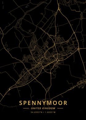 'Spennymoor United Kingdom' Poster by Designer Map Art | Displate