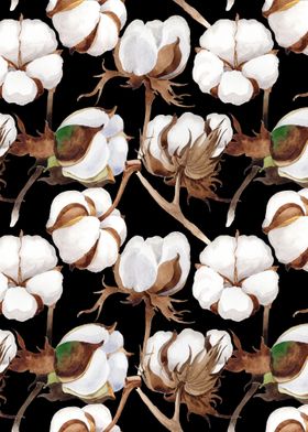 'Cotton Flower Pattern 04' Poster by Aloke Design | Displate