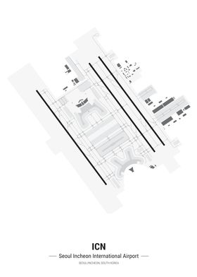 'Incheon Airport Map' Poster by Conceptual Photography | Displate