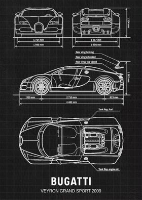 'Bugatti Veyron grand sport' Poster by MICHAEL BRUNS PLATES | Displate