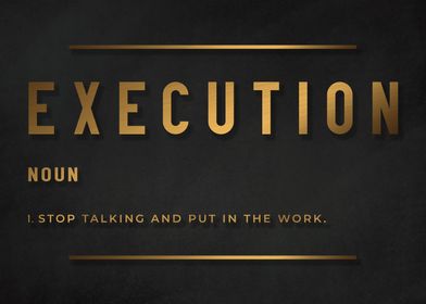 'Execution Definition ' Poster by Five Senses Art | Displate