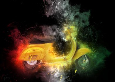 Bajaj Chetak Modified Yellow