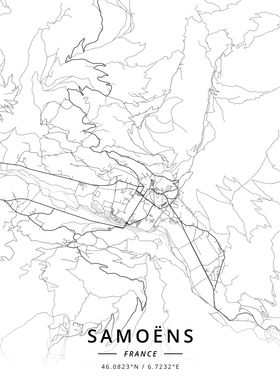 'Samoens France' Poster by Designer Map Art | Displate