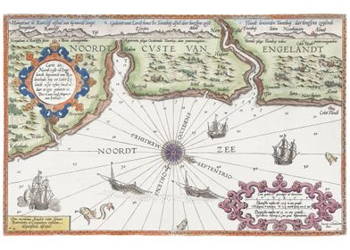 'north sea old map' Poster by tony4urban | Displate