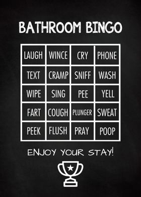 'Bathroom Bingo' Poster by Atomic Chinook | Displate