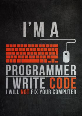 'I Am A Programmer' Poster by PosterWorld | Displate