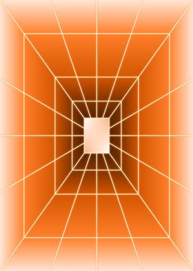 'Orange Rectangle Light' Poster by Josh B | Displate