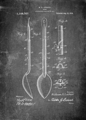 'Spoon Patent' Poster by Mr Maker | Displate