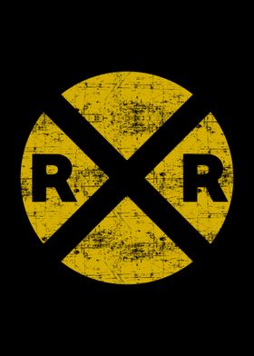 'Railroad Crossing Sign' Poster by John DonJoe | Displate