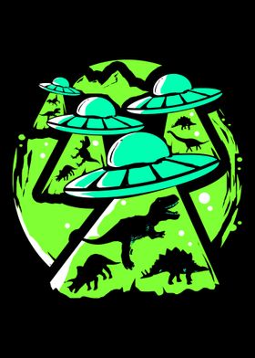 'Green Alien Abduction' Poster by FunnyGifts | Displate