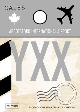 'AIRPORT CODE Abbotsford' Poster by Atomic Chinook | Displate