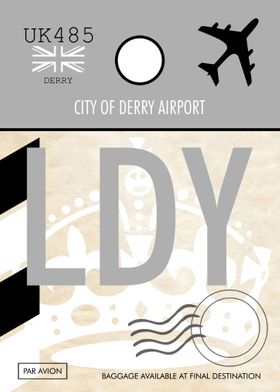 'CITY OF DERRY LDY AIRPORT' Poster by Atomic Chinook | Displate