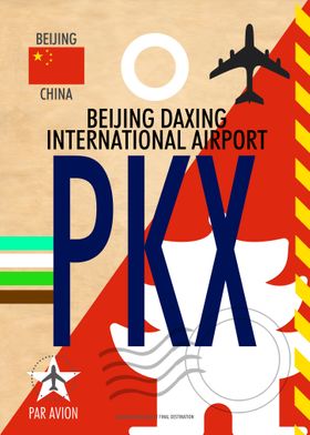 'BEIJING AIRPORT CODE PKX' Poster by Atomic Chinook | Displate