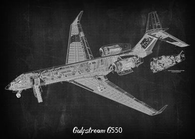 'Gulfstream G550' Poster by MICHAEL BRUNS PLATES | Displate
