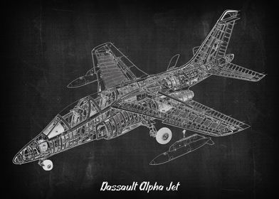 'Dassault Alpha Jet' Poster by MICHAEL BRUNS PLATES | Displate