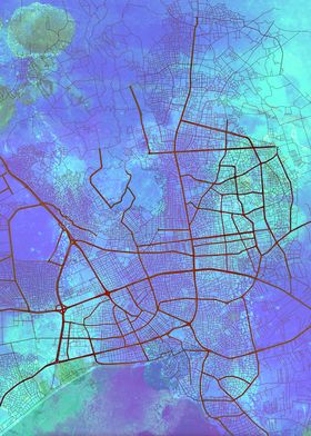 'Antalya Street Map' Poster by Dany | Displate