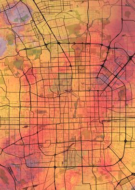 'Beijing Street Map' Poster by Dany | Displate