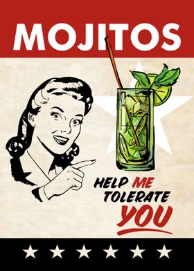 'MOJITO TOLERATE WOMAN' Poster by Atomic Chinook | Displate
