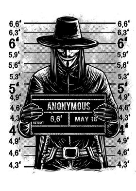 'Anonymous Mugshot' Poster by Geschenkelaune | Displate