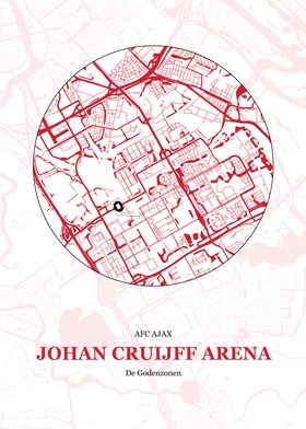 'Johan Cruyff Arena Map' Poster by Dany | Displate