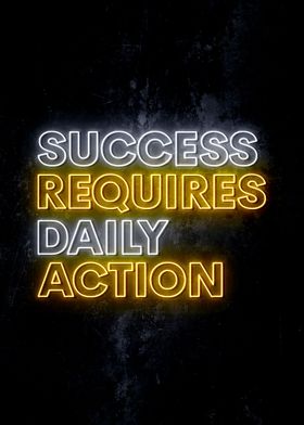 'Success Requires Action' Poster by IMR Designs | Displate