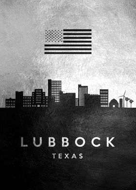 'Lubbock Texas Skyline' Poster by ABConcepts | Displate