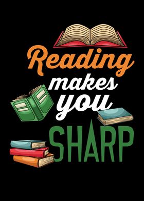'Reading Makes You Sharp' Poster by Shiva121 | Displate