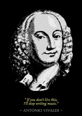 'Antonio Vivaldi Quote' Poster by Filip Hellman | Displate
