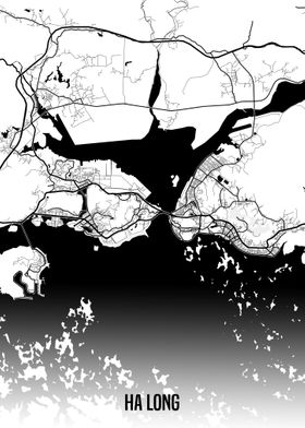 'Ha Long map' Poster by Stefano Lunghi | Displate