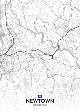 'Newtown CT' Poster by IMR Designs | Displate