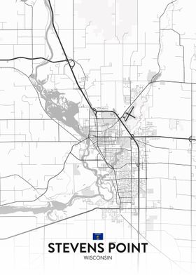 'Stevens Point WI' Poster by IMR Designs | Displate