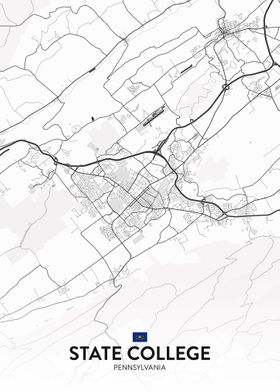 'State College PA' Poster by IMR Designs | Displate