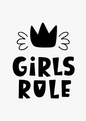 'girls rule' Poster by Bestselling Displate | Displate