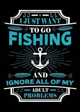 'Fishing Angler Gift' Poster by Steven Zimmer | Displate