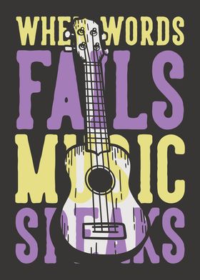 'MUSIC SPEAKS' Poster by StonerPlates | Displate