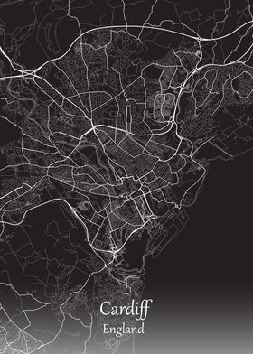 'Cardiff City Map England' Poster by Gigi Bgm | Displate