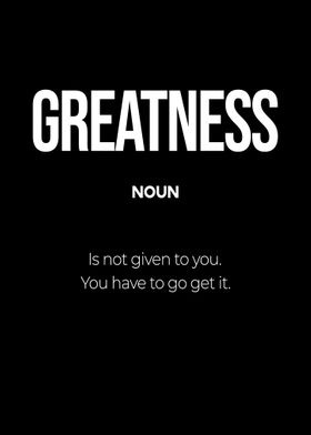 'Greatness Definition' Poster by Conceptual Photography | Displate