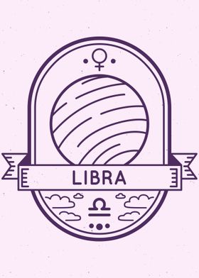 'ZODIAC PLANET SIGN LIBRA' Poster by Geschenkelaune | Displate