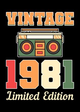 '1981 Vintage' Poster by FunnyGifts | Displate
