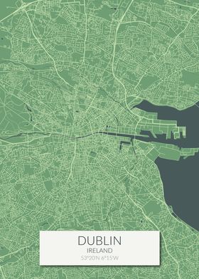 'Dublin Green Map' Poster by dkDesign | Displate