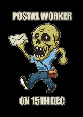 'Postal Worker Funny Zombie' Poster by PlateMadeStuff | Displate