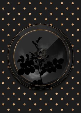 'Shadow Black and Gold Rose' Poster by Holy Rock Design | Displate