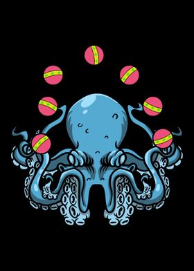 'Juggling Octopus' Poster by BobbyBubble | Displate